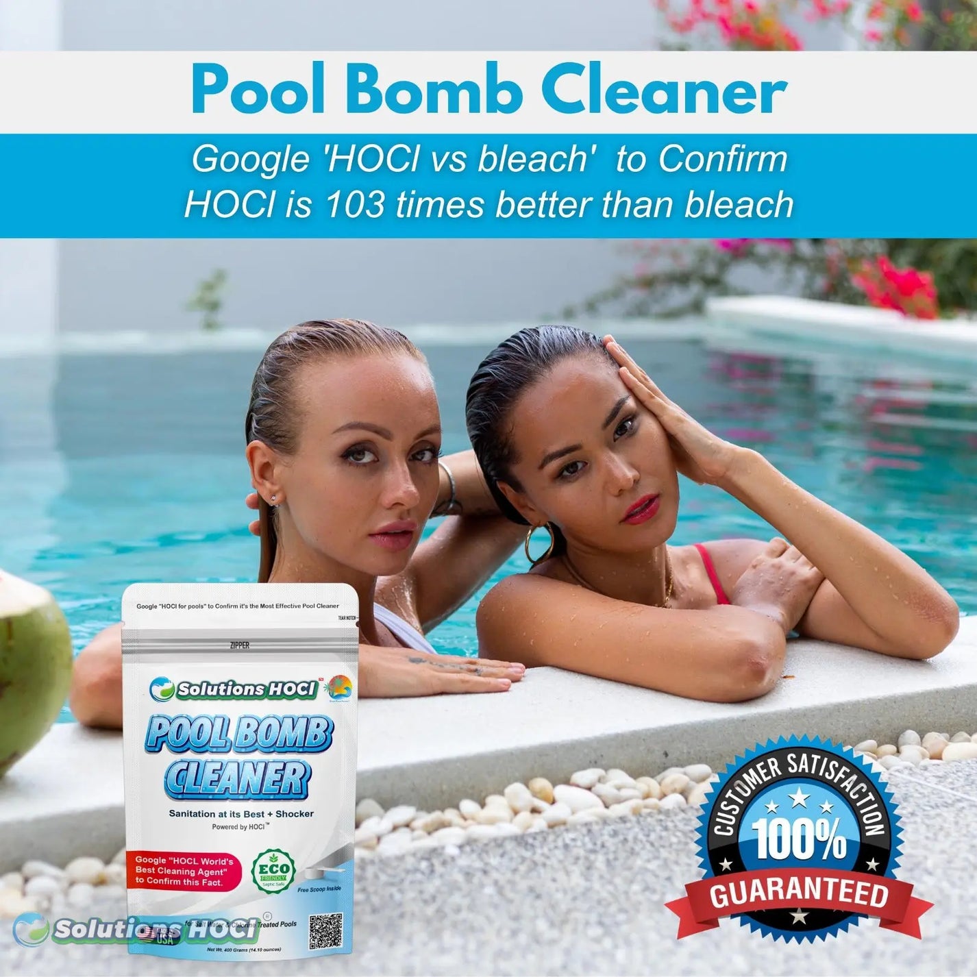 Solutions HOCl Pool Bomb - 400 Grams Pack treats 20,000 gallons – Solutions HOCL